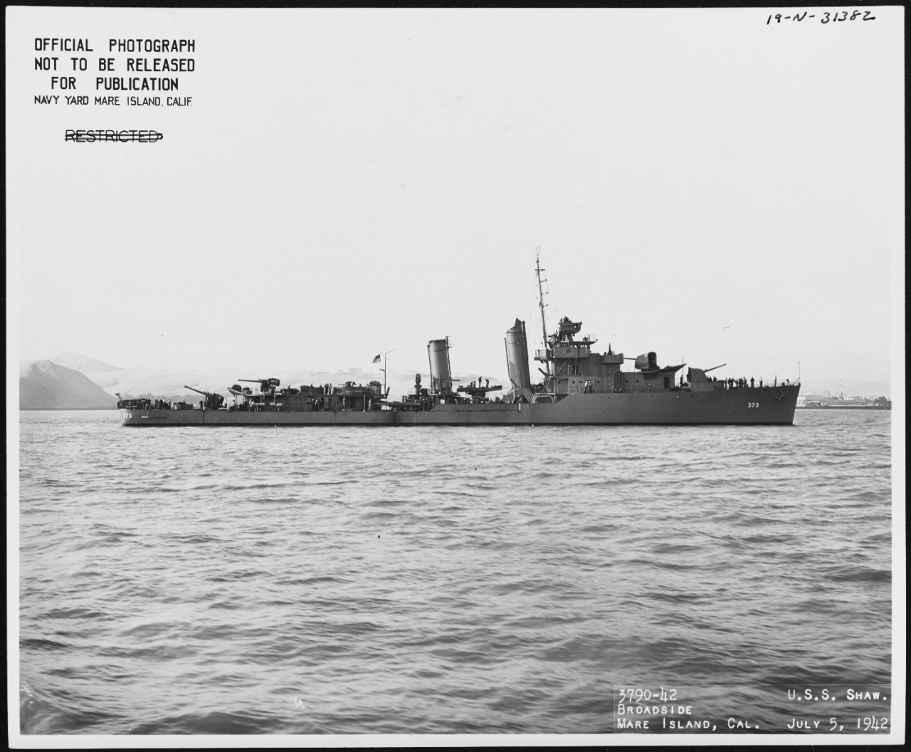 USS Shaw | Images of Old Hawaiʻi