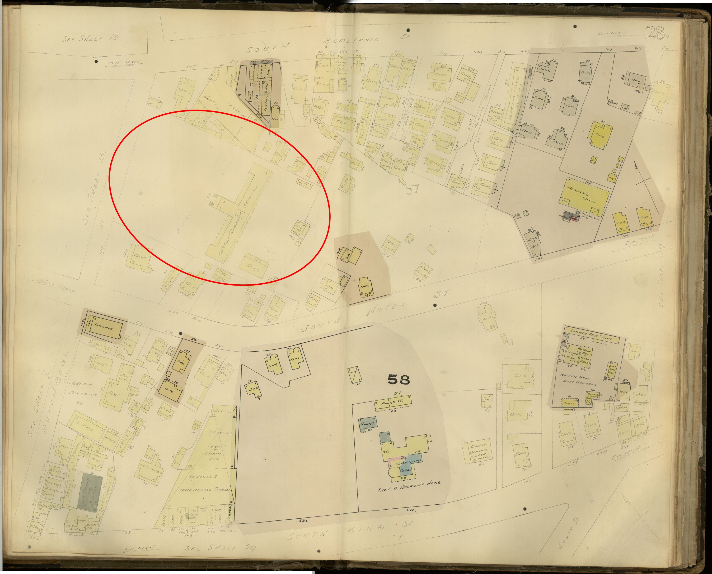 Honolulu and Vicinity-Dakin-Fire Insurance- 28-Map-1906-noting fromer ...