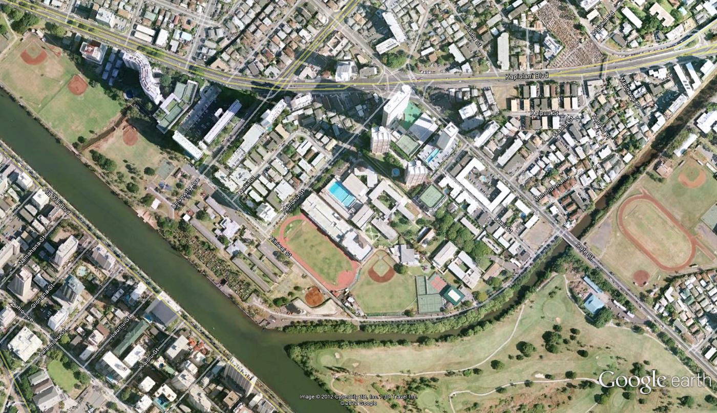 Iolani-School-GoogleEarth | Images of Old Hawaiʻi