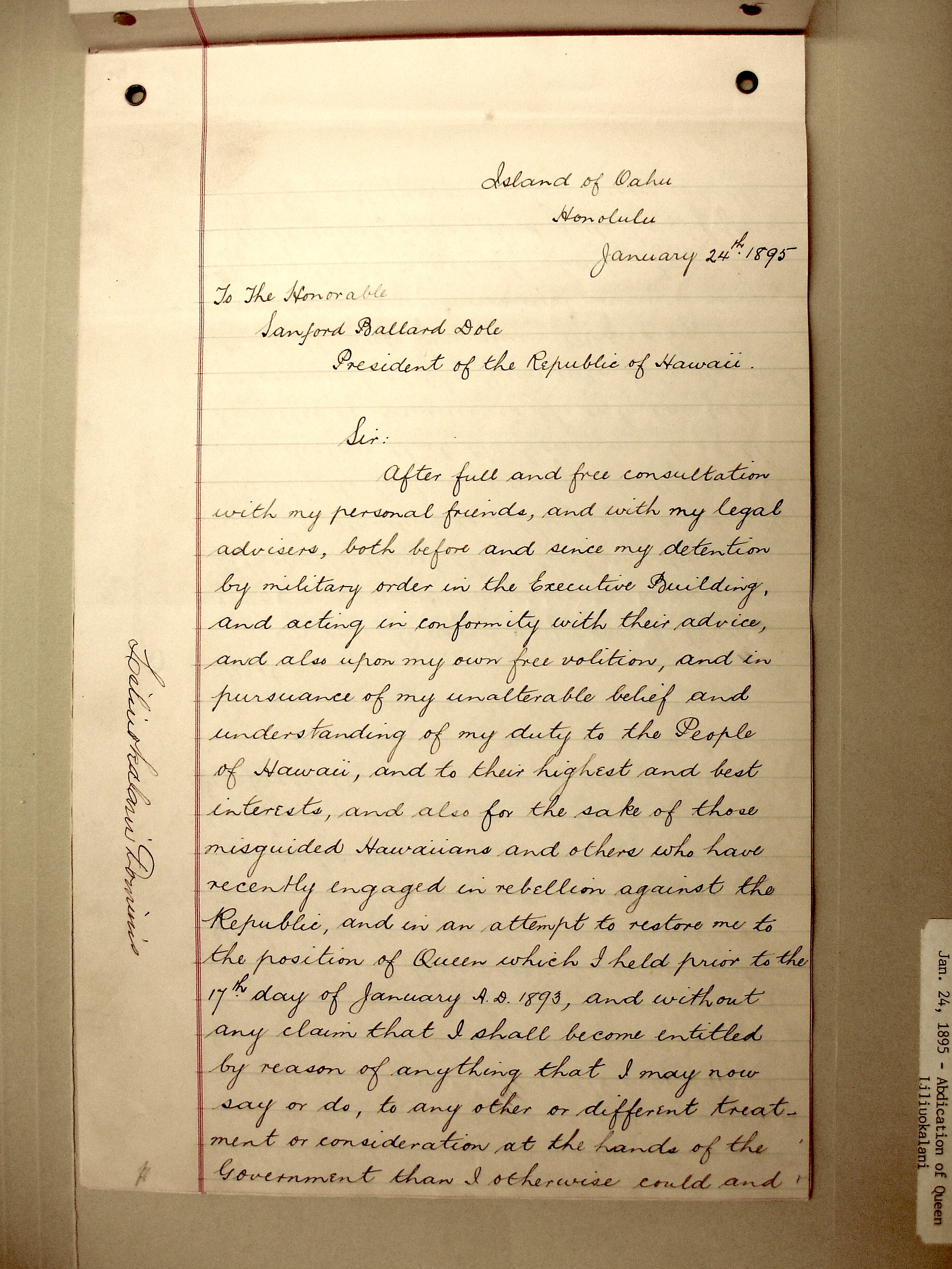 Abdication | Images of Old Hawaiʻi