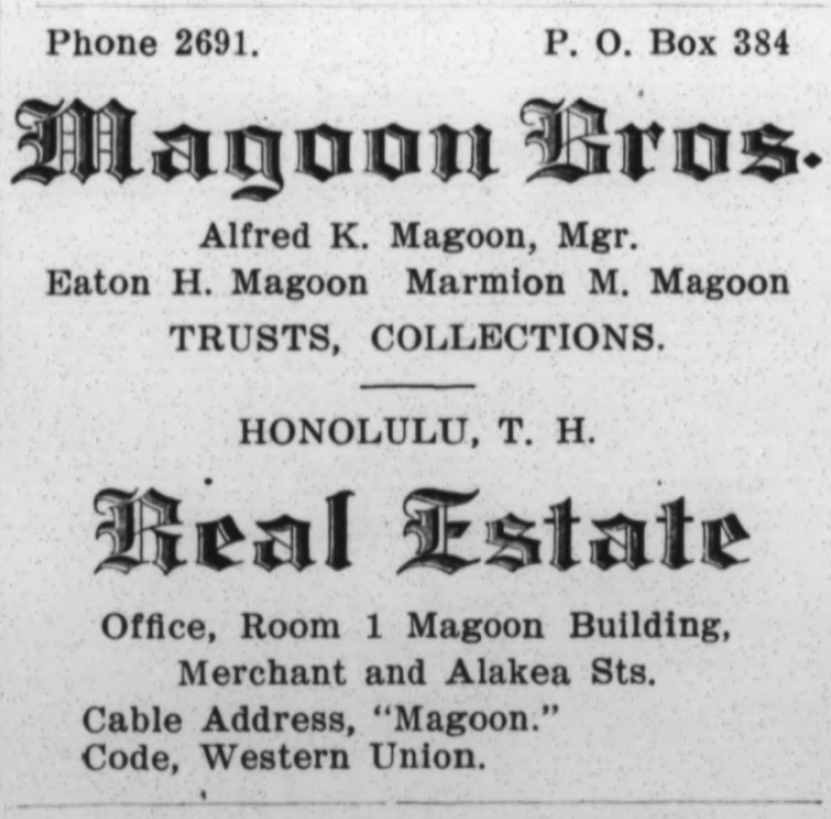 J Alfred Magoon | Images of Old Hawaiʻi