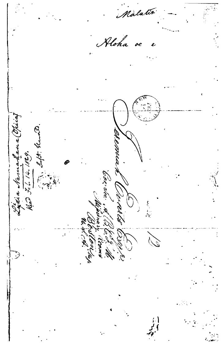 Alii Letters – Nāmāhāna to Evarts (1828) | Images of Old Hawaiʻi