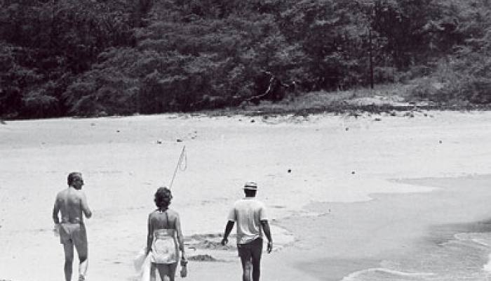 Rockefeller and his wife walk the beach at Kaunaoa Bay (robbreport ...