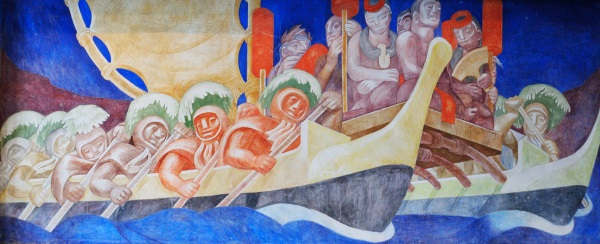 The Chief’s Canoe-Charlot-600 | Images of Old Hawaiʻi